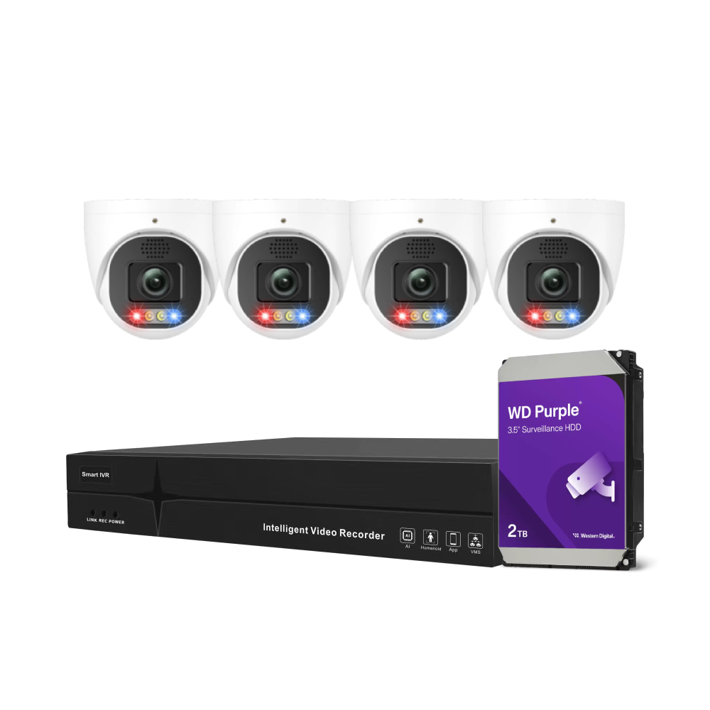 Onecam FA series NVR + Onecam Active Deterrence AI camera Package ...